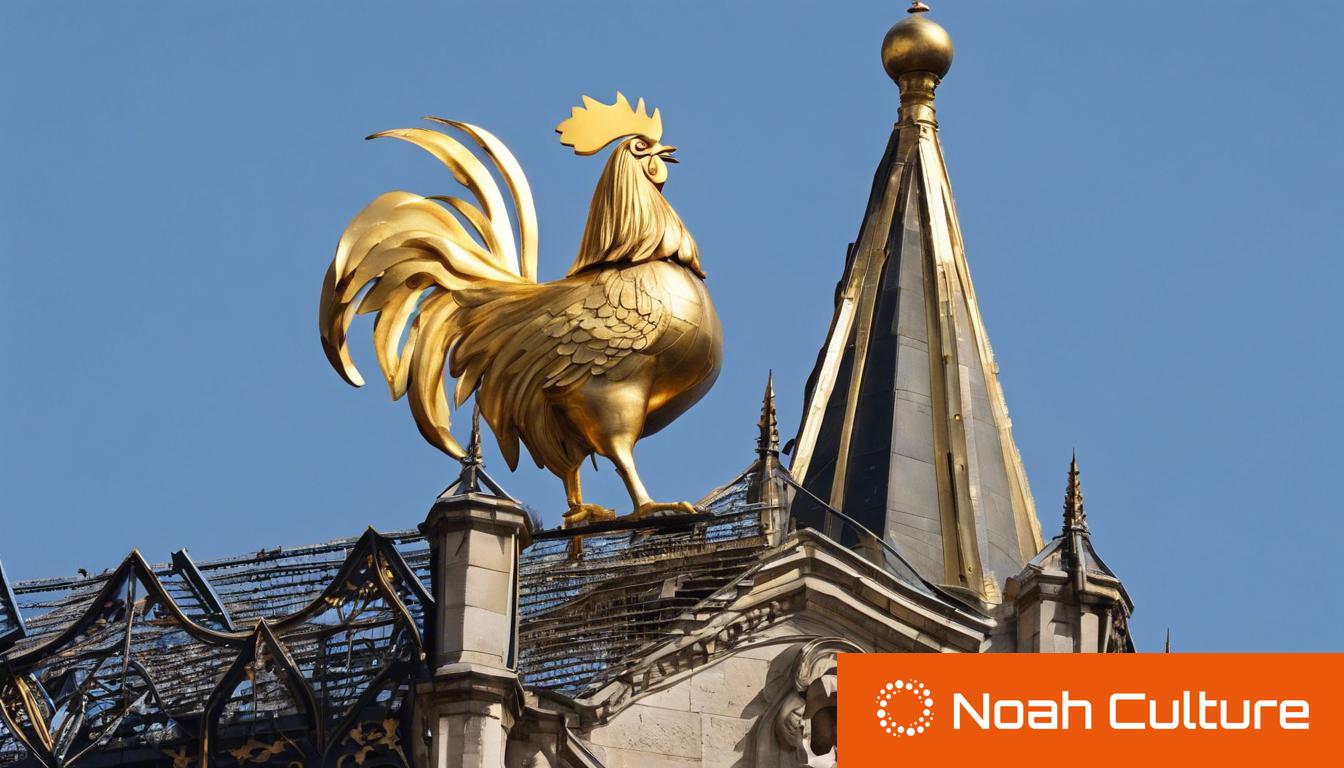 Notre Dame crowned with a new golden rooster, symbolising rebirth ...